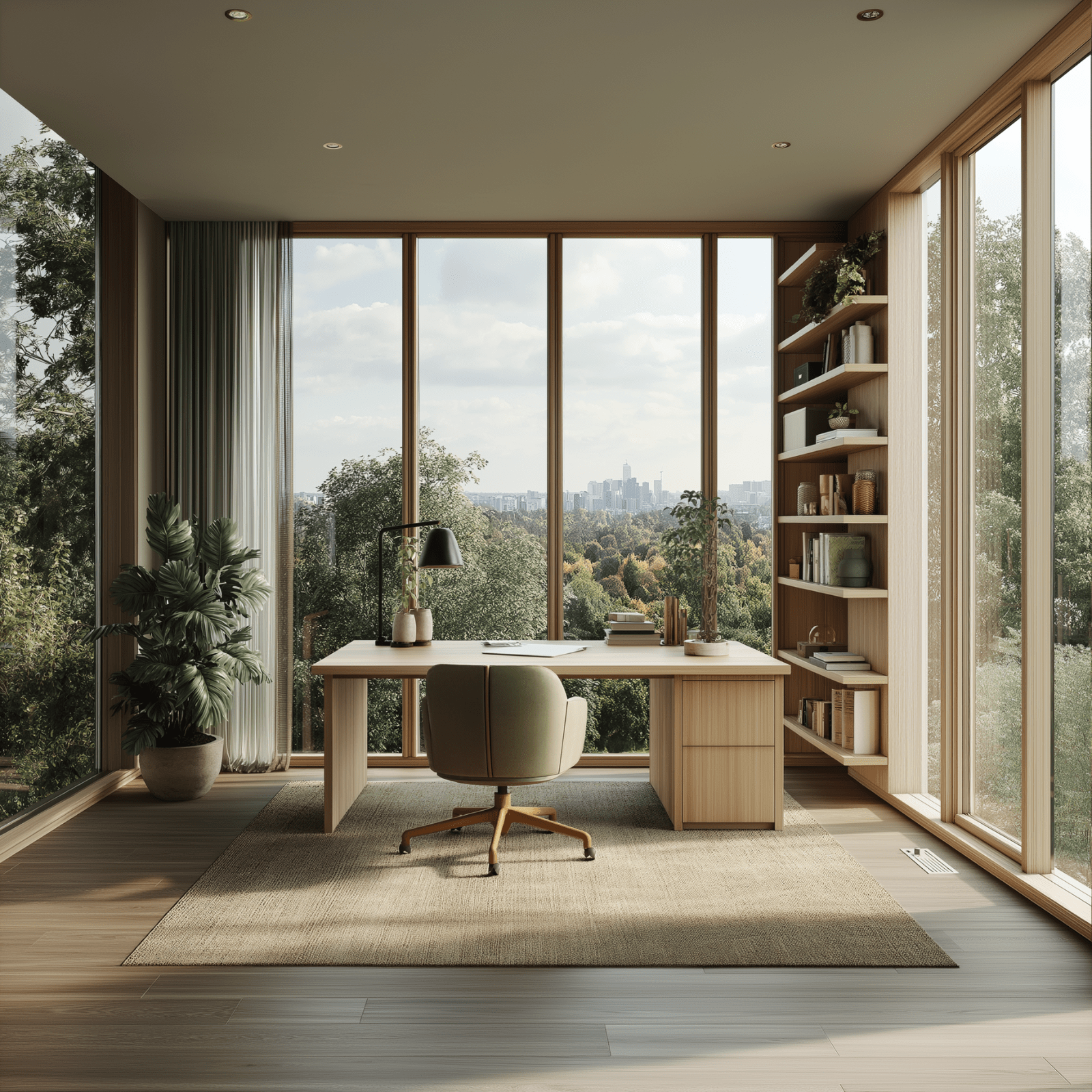 3 Dreamy Organic Modern Home Offices: Neutral, Sage Green, and Blush ...