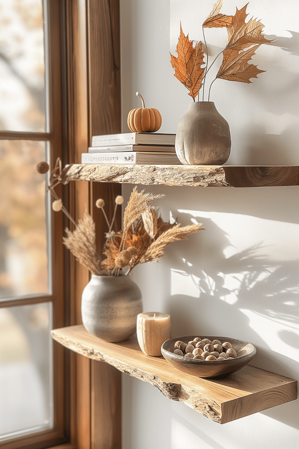 Organic Modern Shelf Styling: Cozy Seasonal Decor Inspiration | Divine ...