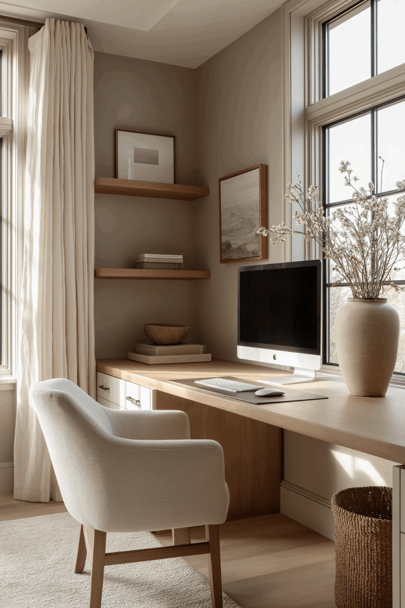 Design a Home Office Sanctuary: Organic Modern Inspo for Calm & Focus ...