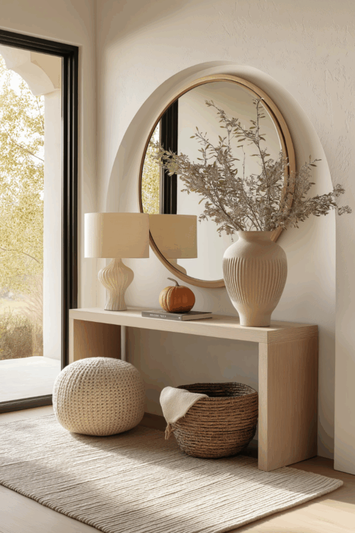 Organic Modern Fall Entryway: Seasonal Styling Ideas for a Warm Welcome ...