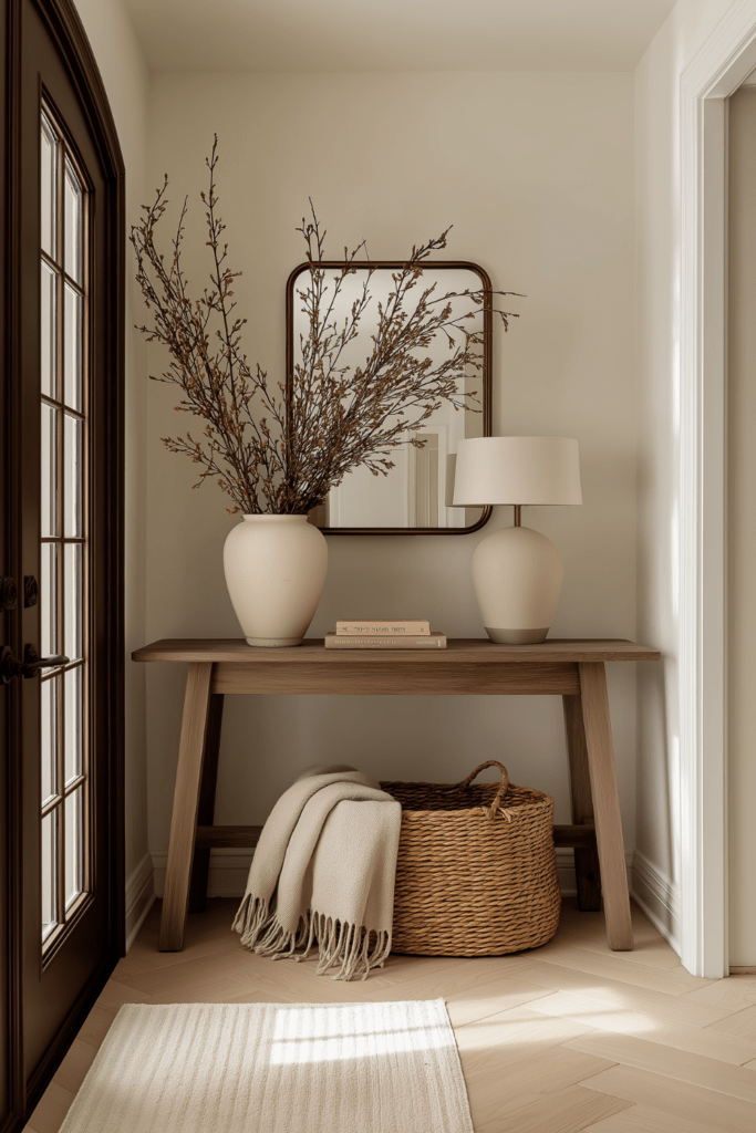 A Calm Winter Entryway: Organic Modern Ideas for a Cozy Welcome ...